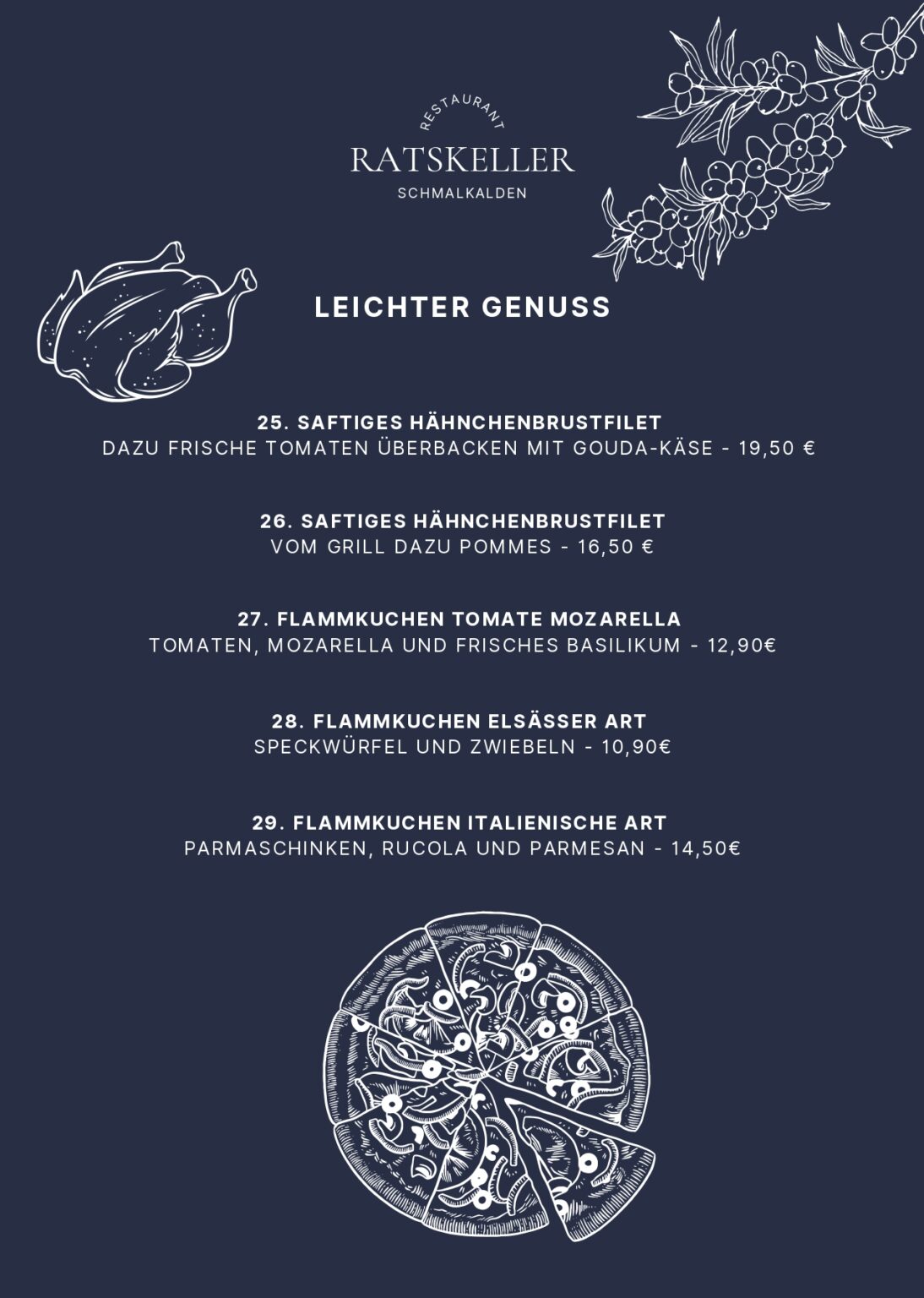 Menu – Ratskeller – Gemütliches Familienrestaurant