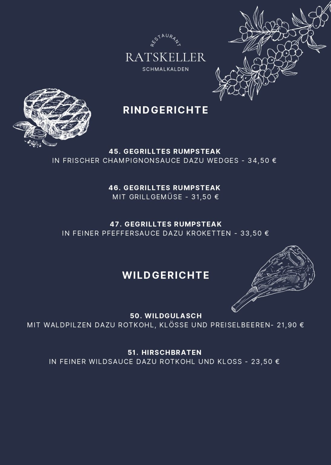 Menu – Ratskeller – Gemütliches Familienrestaurant